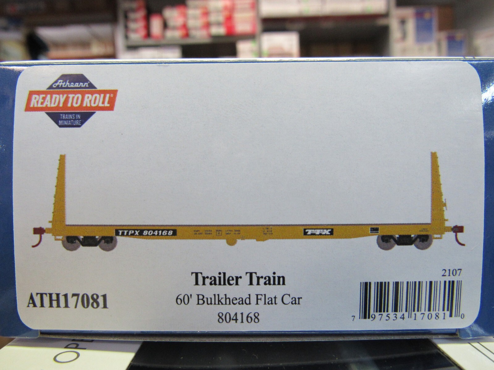 Athearn ATH17081 RTR 60 Bulkhead Flat Car TTPX 804168 HO Scale US SHIP ...