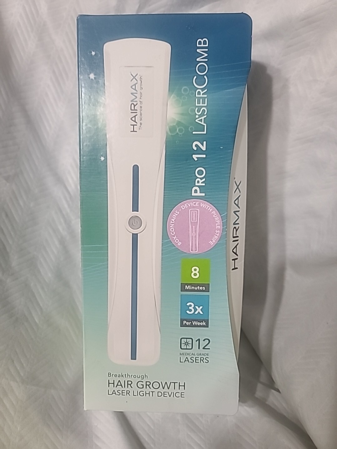 Hairmax Professional 12 Purple Laser Comb w/ Case - OPEN BOX | eBay