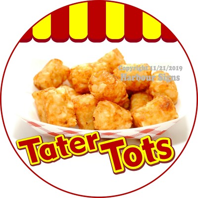 Tater Tots DECAL Vinyl Sticker (Choose Your Size) Concession Food Truck ...