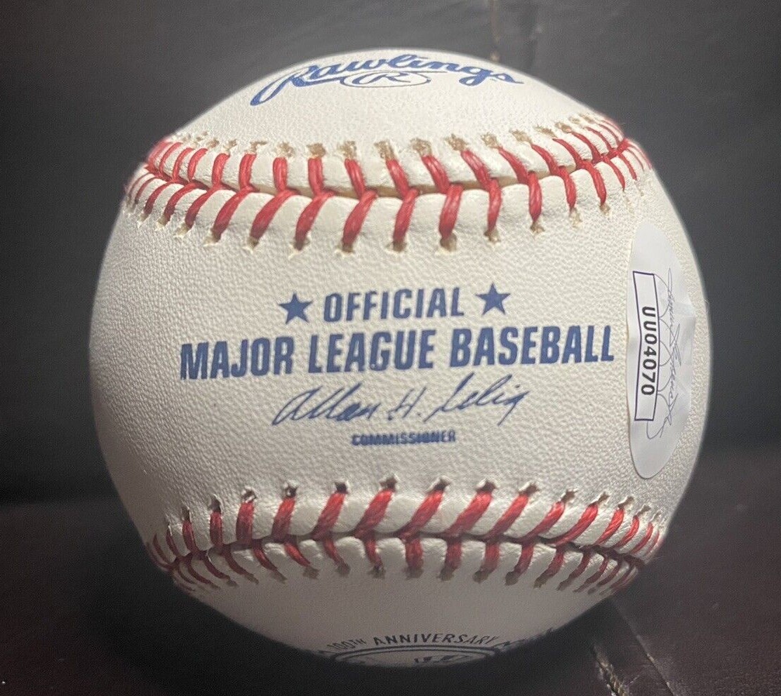 Bernie Williams signed baseball NY Yankees autograph JSA 100th insc ...