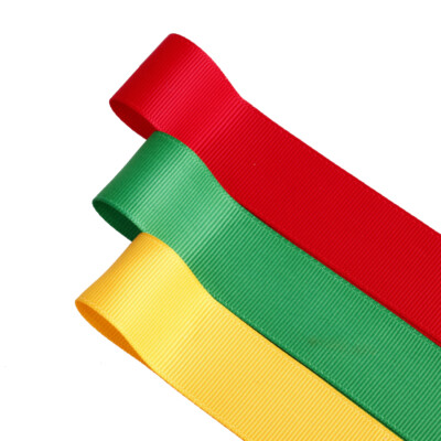 Green, Yellow & Red Grosgrain Ribbon, Jamaican Rasta Colors, 25mm x 4m ...