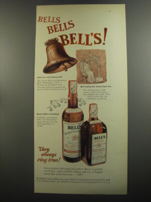 1952 Bell's Scotch Ad - Bells Bells Bells! They always ring true | eBay