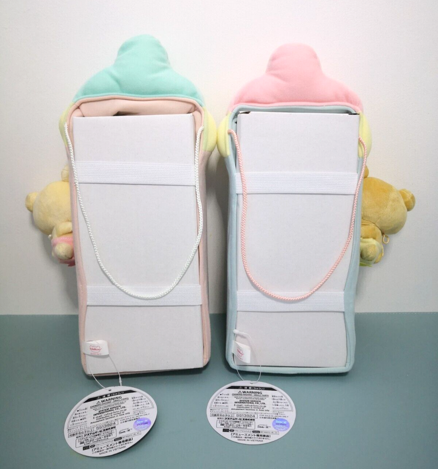 NEW San X Rilakkuma Baby Milk Bottle Plush Tissue Box Cover 35cm Set ...