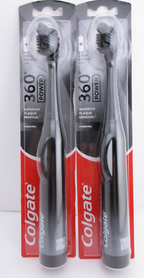 Colgate 360 Charcoal Battery Powered Toothbrush, 2 Total - FREE ...