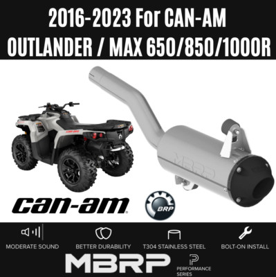 MBRP Performance Exhaust for 2016 - 2023 CAN-AM OUTLANDER MAX 650 / 850 ...