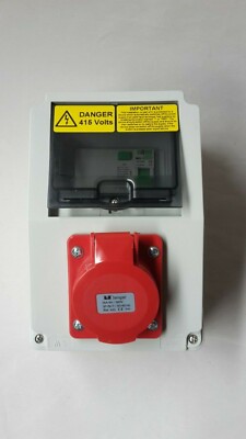 3 phase 16A, 32A, 63Amp, 5 Pin CEE, RCD Protected Socket.400V-415V ...