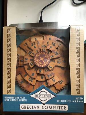 True Genius Grecian Computer Wooden Brainteaser Puzzle | eBay