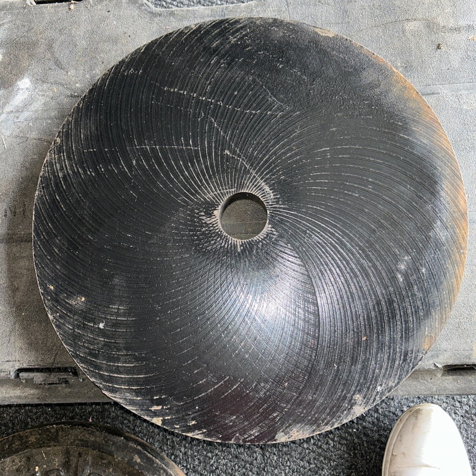 Vintage York 45 lb Single Plate Weight MILLED Olympic Barbell Strongman ...