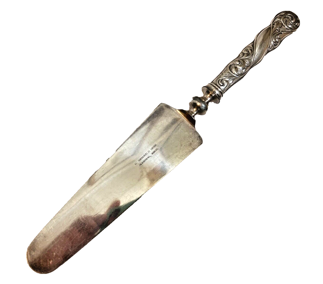 Antique Silverplate C. ROGERS ROYAL 1890 Cake Pie Slice Server Large 10 ...