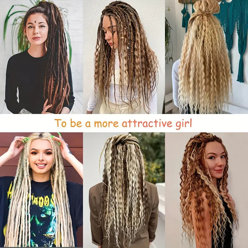 24" Double Ended Dreadlocks Doppel Dreads Boho Box Braids DE Dreads ...
