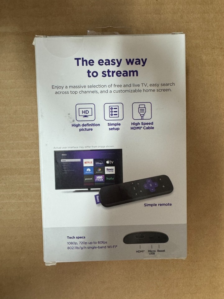 Roku HD Streaming Media Player - Black (3932RD) new 6284 829610006284 ...