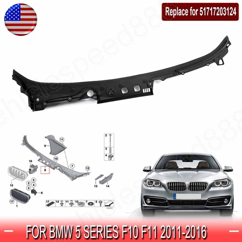 51717203124 Windshield Cowl Panel Cover For 2011-2016 BMW 5Series 528i ...