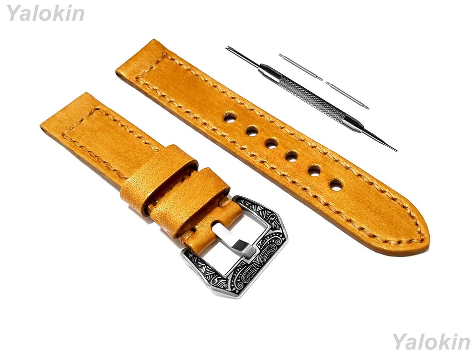 Gold Color Brushed Leather Band Garmin Vivoactive 4 and Forerunner 570 ...