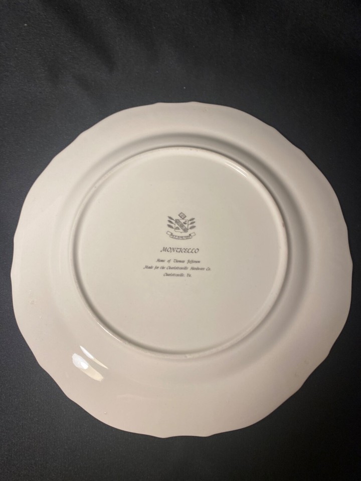 Monticello Thomas Jefferson Home Delano Studio Plate Charlottesville ...