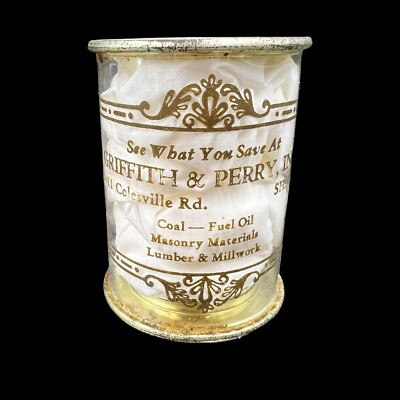 Vtg Griffith & Perry Advertising Plastic & Metal Coin Bank Griffith ...