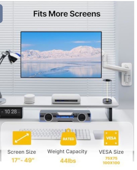 Ultra Wide Wall Mount Monitor Arm for 17-49 Inch Screens Heavy Single ...