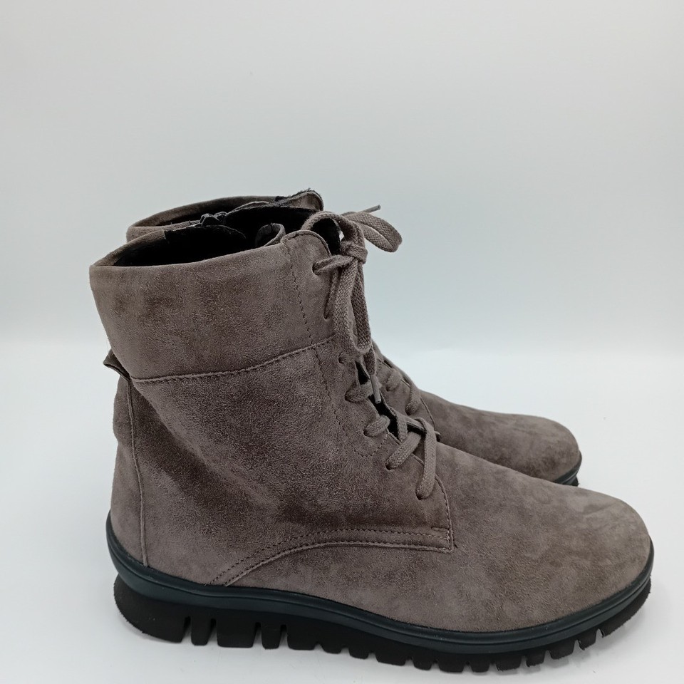 Semler Select Frida Ankle Boots UK 6 Womens Grey Suede Leather Lace Up ...