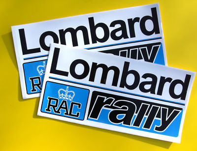 Lombard RAC Rally pair vintage Decals Stickers | eBay
