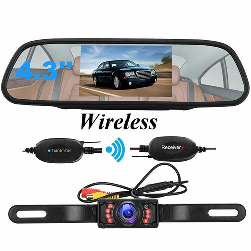 4.3"Monitor Wireless Backup Camera Rear View Mirror Camera Night Vision ...