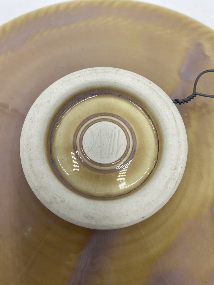 Jamil Scherief Crystalline Glaze Wall Hanging Bowl 11” Orcas Island Art ...