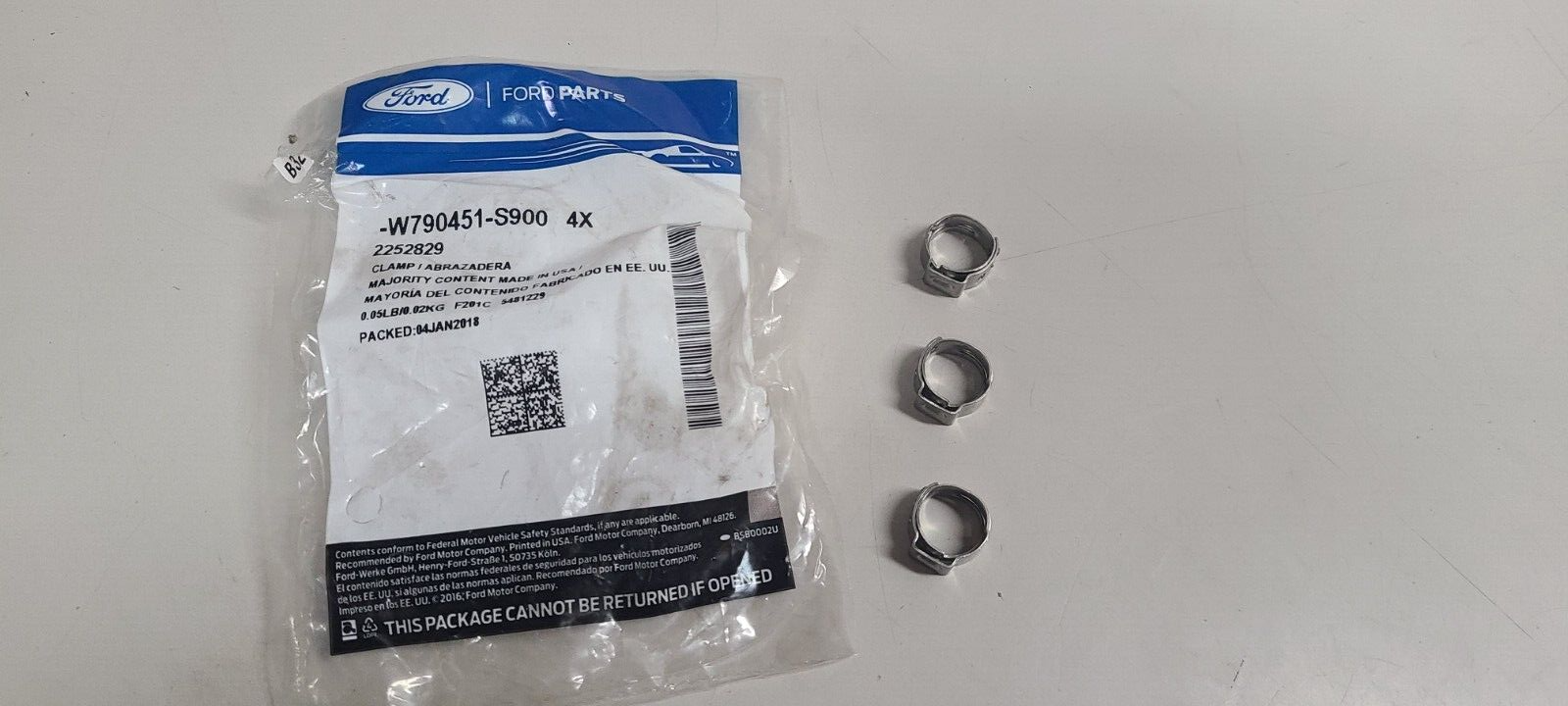 LOT OF 3 Genuine Ford Clamps W790451-S900 | eBay