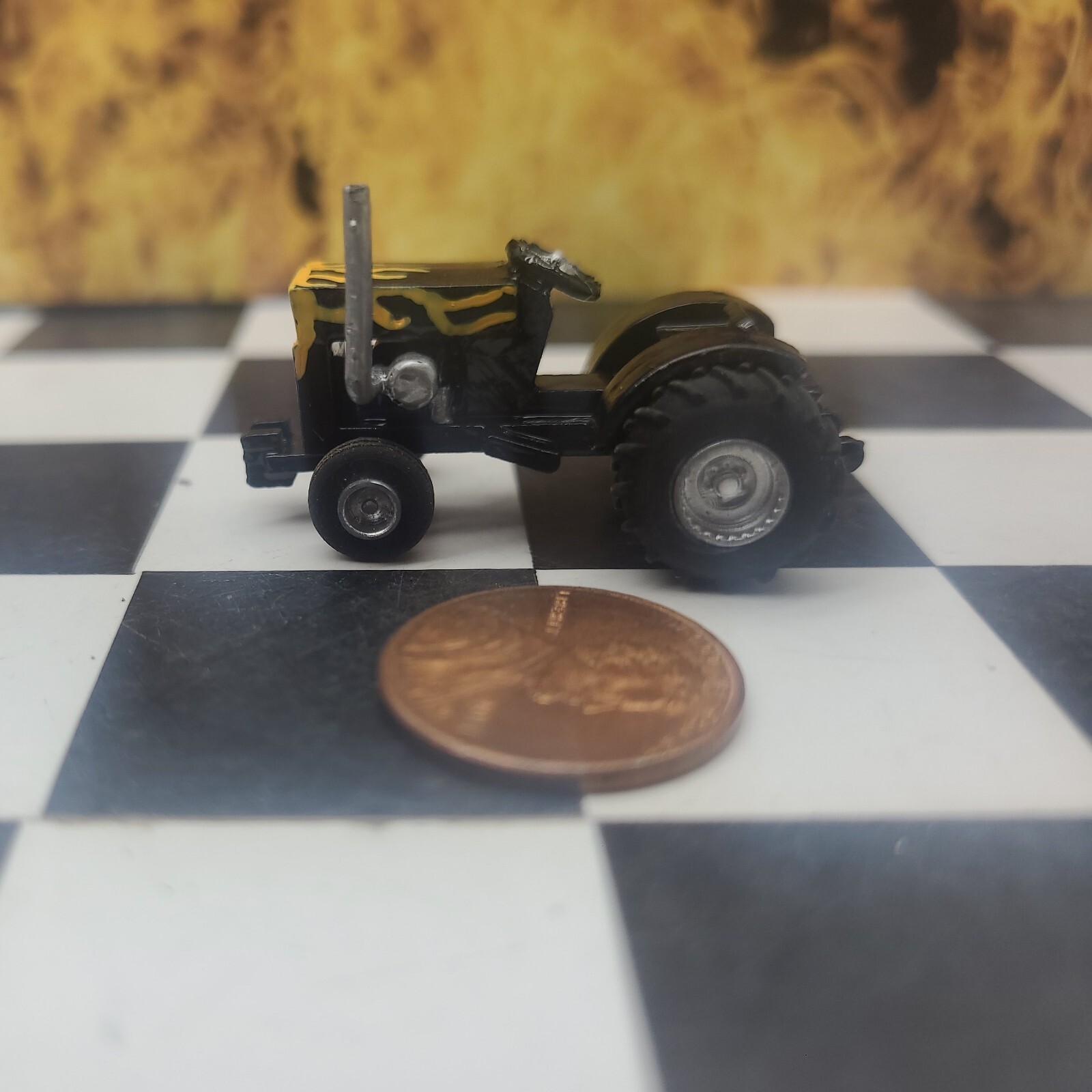 1:64 CUSTOM built GARDEN TRACTOR MINI PULLER ertl farm pulling sled ...