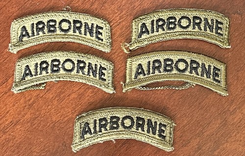 MILITARY PATCH SEW ON FOR BDU UNIFORM US ARMY AIRBORNE TAB Lot X5 US ...