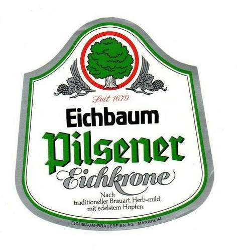 Germany - Beer Label - Eichbaum Brauereien, Mannheim - Pilsener ...