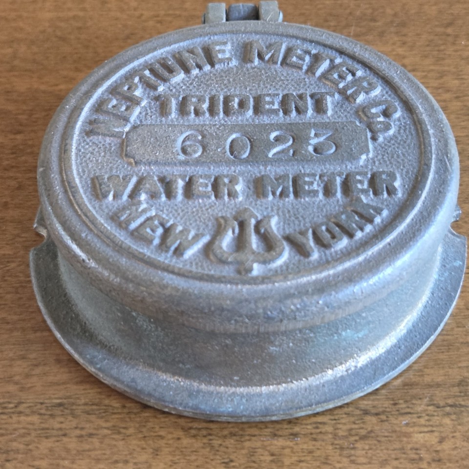 Antique Water Meter Cover Neptune Co Trident New York Early No 6023 | eBay