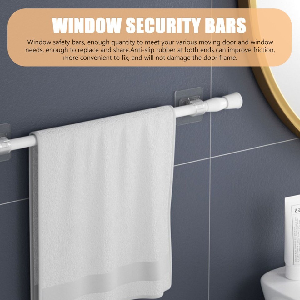 4 Pcs Curtain Rod Holder Adjustable Support Rods Heavy Duty for Windows ...