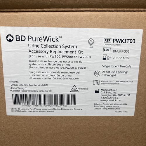BD PureWick Urine Collection System Accessory Replacement Kit PWKIT03 ...