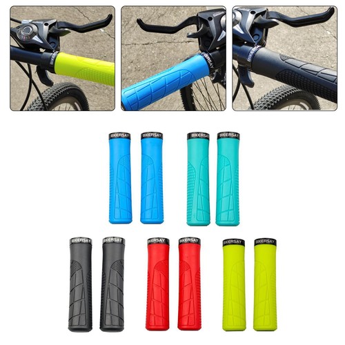 2x Mountain Bike Handlebar Grips BMX MTB Anti Slip Cycling Rubber Cycle ...