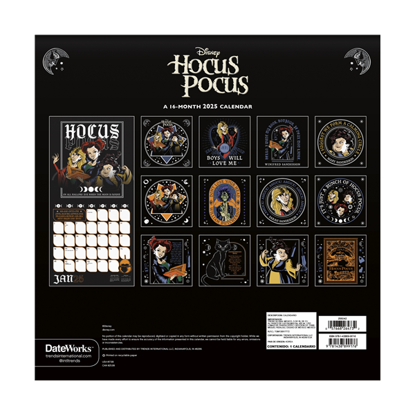 HOCUS POCUS - 2025 WALL CALENDAR - BRAND NEW - 255042 | eBay