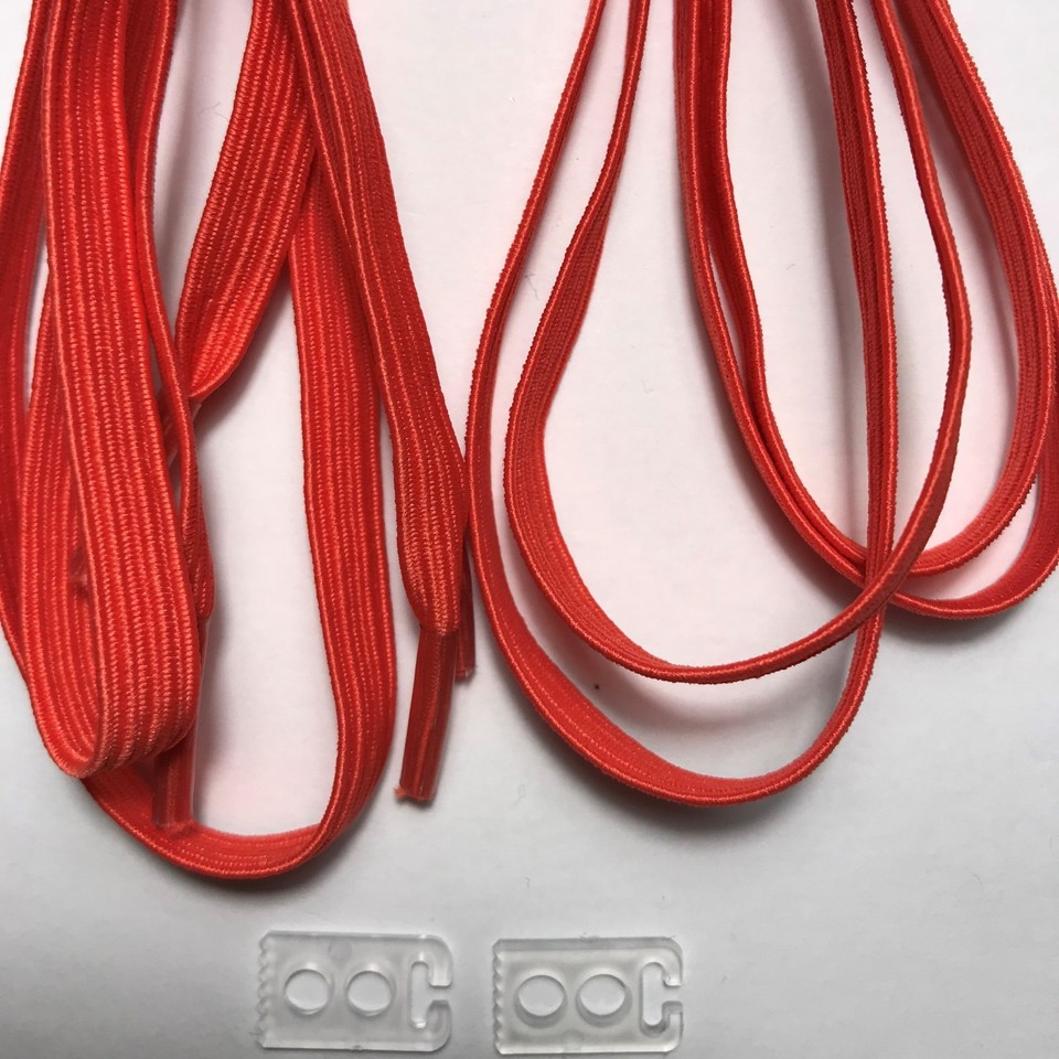 No Tie Elastic Flat Shoe Laces strings for Running Jogging Sneakers ...