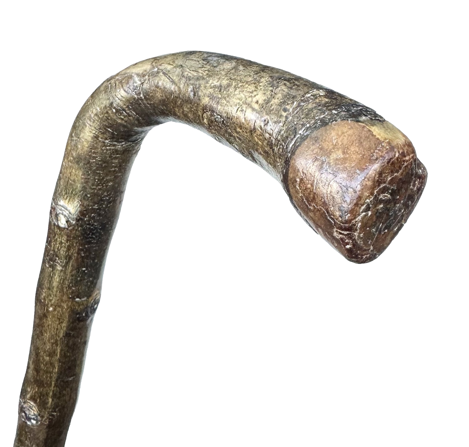 Vintage Antique Knobby Wood Brass Tip Walking Stick Cane 33,5”L | eBay