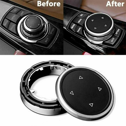 IDrive Car Multimedia Big Knob Covers Button Trim Control For BMW F10 ...