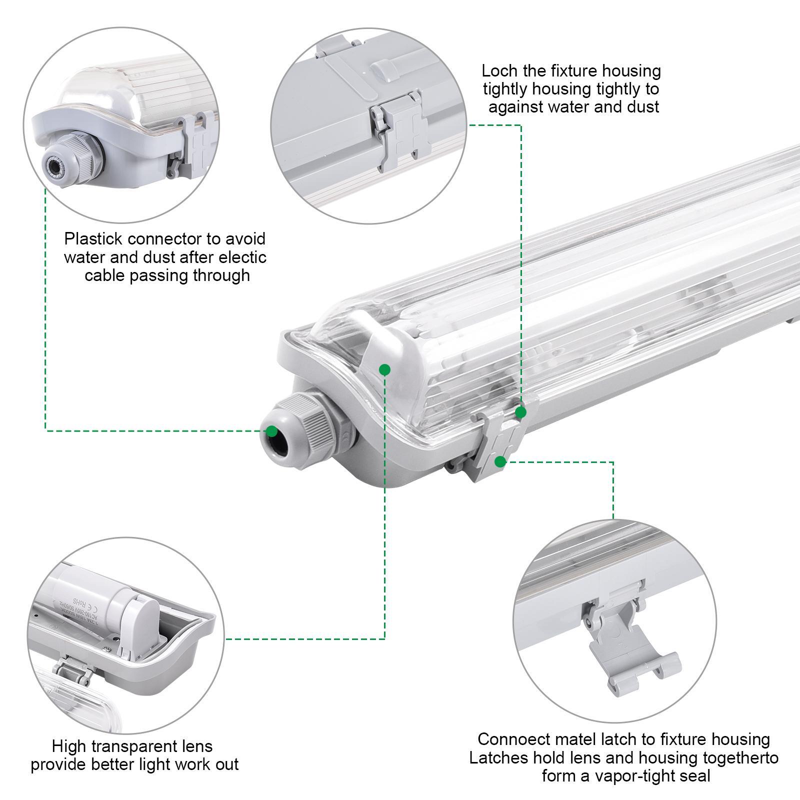 LED fluorescent tube 60 cm 120 cm 150 cm complete light strip T8 tube ...