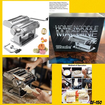 Shule Home Pasta Maker • Stainless Steel Pasta Noodle Roller Machine • New | eBay