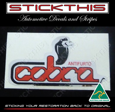 Cobra Alarm Siren Decal Sticker Red - Holden VH VK VL VN HDT | eBay ...