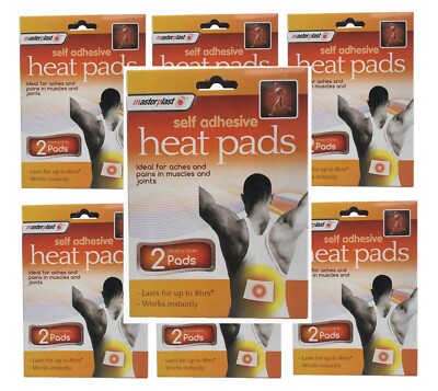 12 PACK SELF ADHESIVE HEAT PADS MUSCLE BACK JOINT PAIN RELIEF DEEP HEAT ...