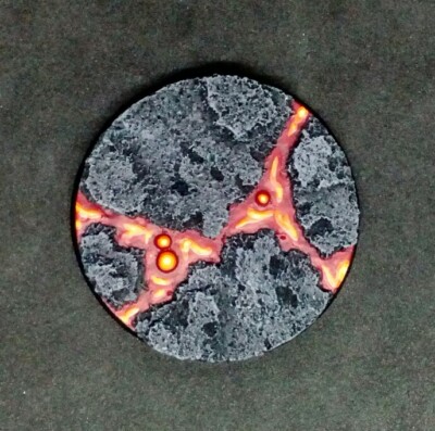 60mm resin base Lava (a) for Warhammer 40k AoS (unpainted) | eBay UK