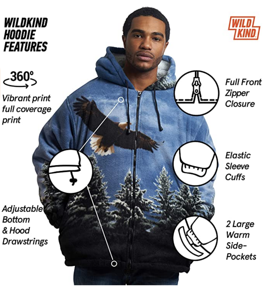 Wildkind Eagle Bird Scout Animal Flight Jacket Sweater Unisex Blue ...
