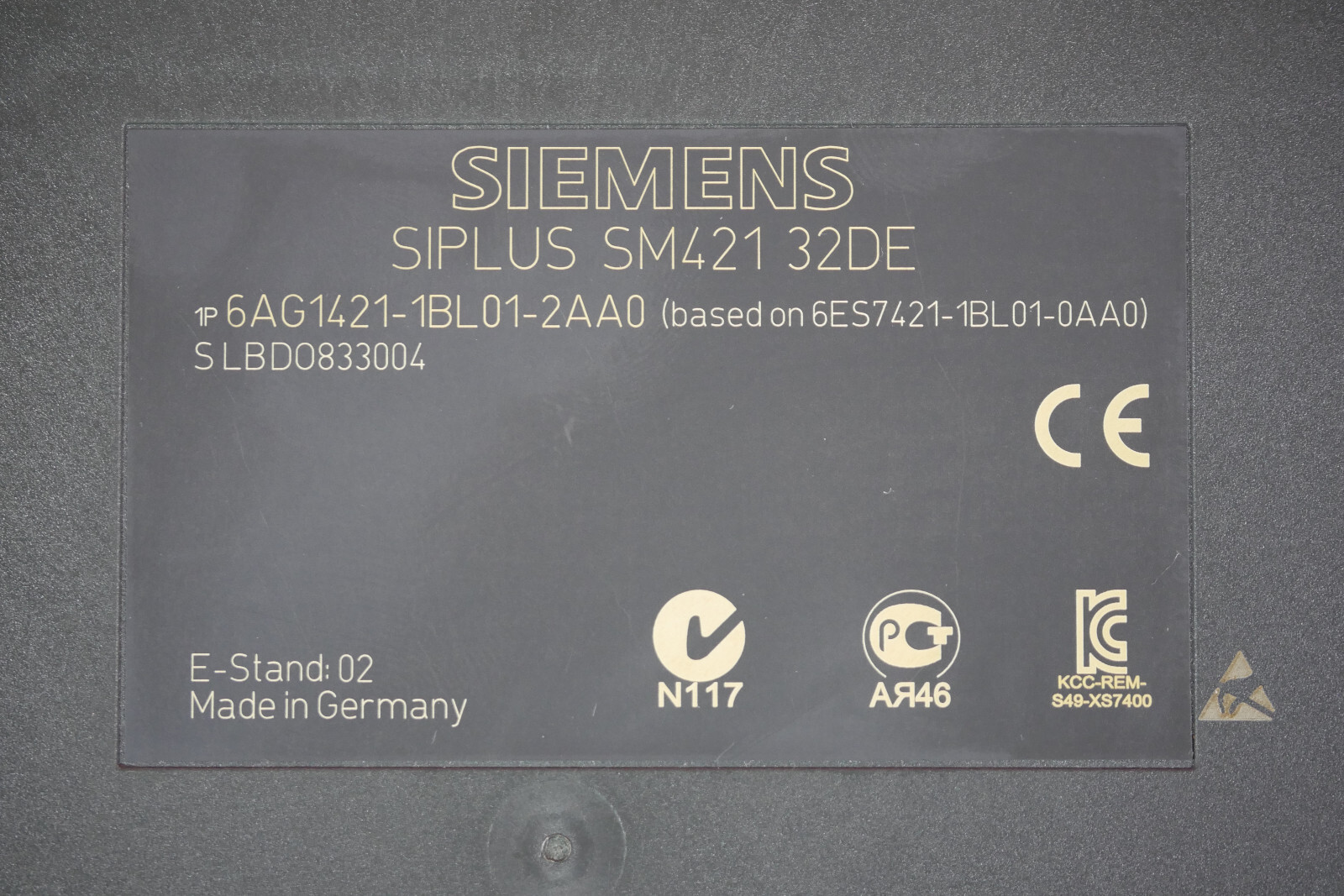 Siemens 6AG1421-1BL01-2AA0 Siplus SM421 32DE Based on 6ES7421-1BL01 ...