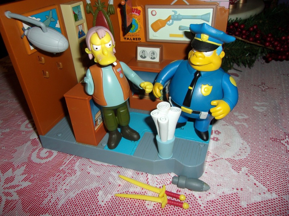 SIMPSONS WOS INTERACTIVE LOOSE military antique shop PLAY SET HERMAN ...