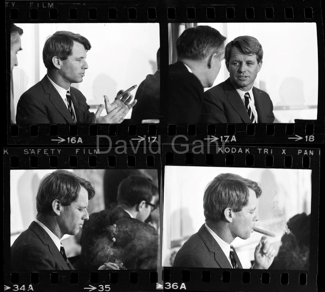 '67 Robert F Kennedy Campaigning Garden City NJ Gahr 35mm 4 Negative ...
