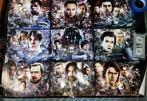 Star Wars 9 Movie Collection Collage 27x39 Movie Poster Regal Exclusive ...