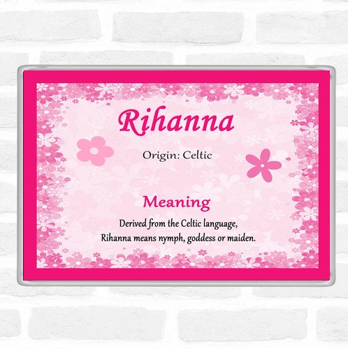 Rihanna Name Meaning Jumbo Fridge Magnet Pink | eBay