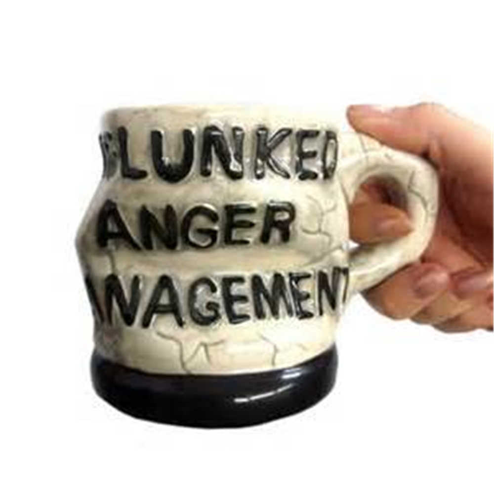 I FLUNKED ANGER MANAGEMENT Mug Ceramic Twisted Coffee Tea Cup Novelty ...