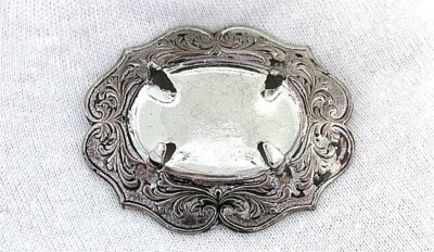 25x18 25MM X 18MM CABOCHON GEMSTONE ANTIQUED SILVER COLOR BROOCH ...