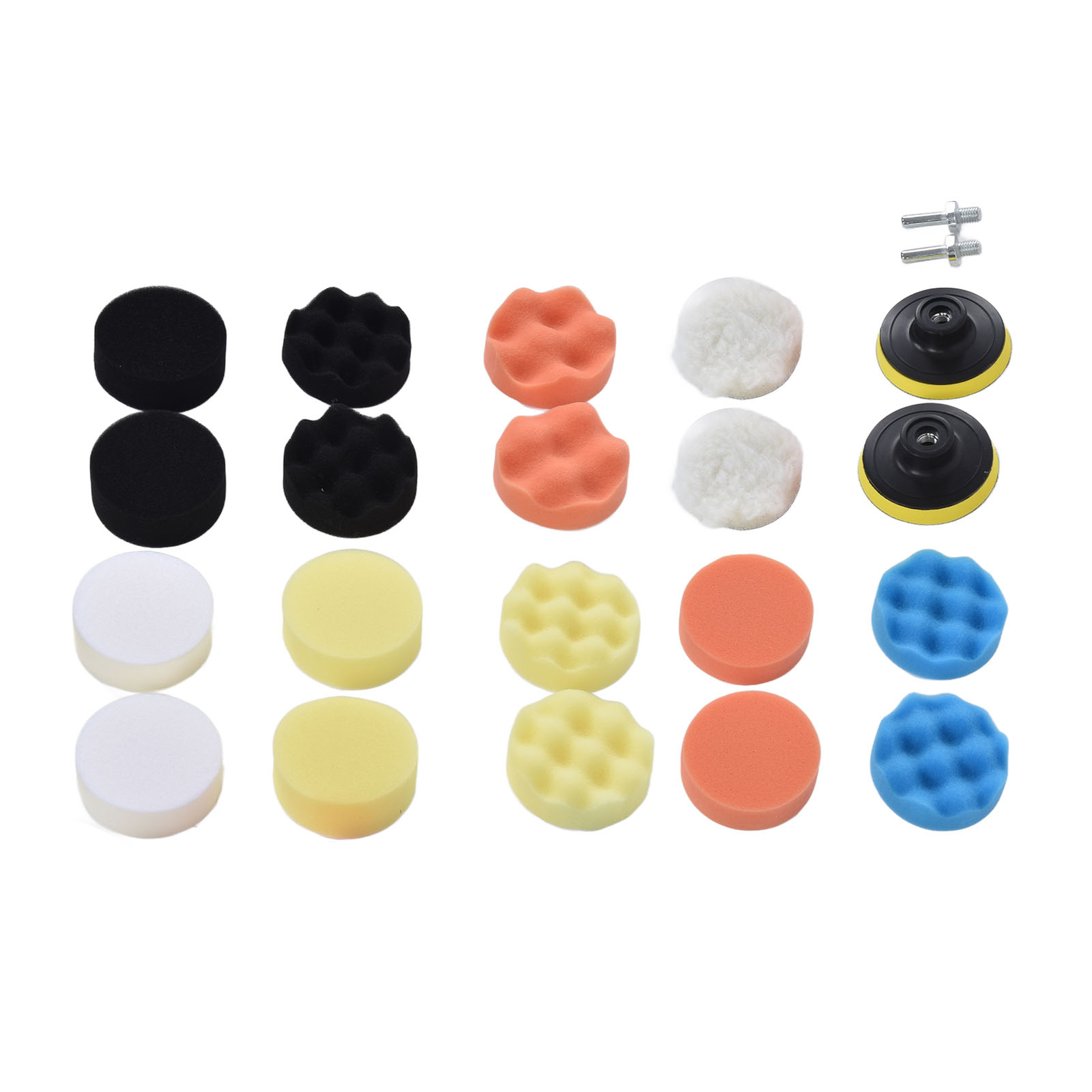 22Pcs Buffing Pads ABS Sponge Car Polishing Pad Kit For Waxing Sanding ...
